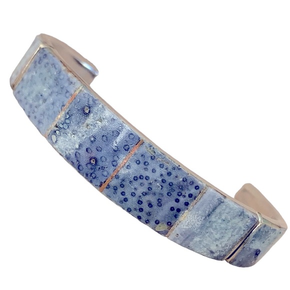Hand Crafted | Jewelry | Blue Sponge Coral Inlay Sterling Silver ...